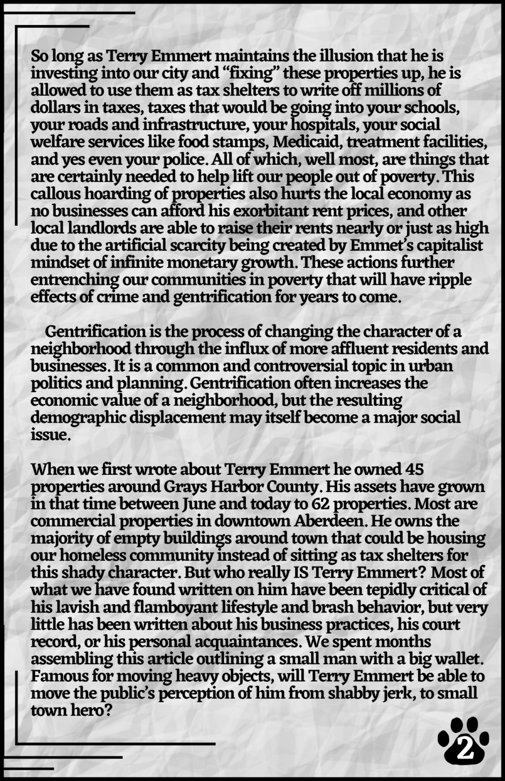 [Zine Version] Who is Terry Emmert? – Sabot Media